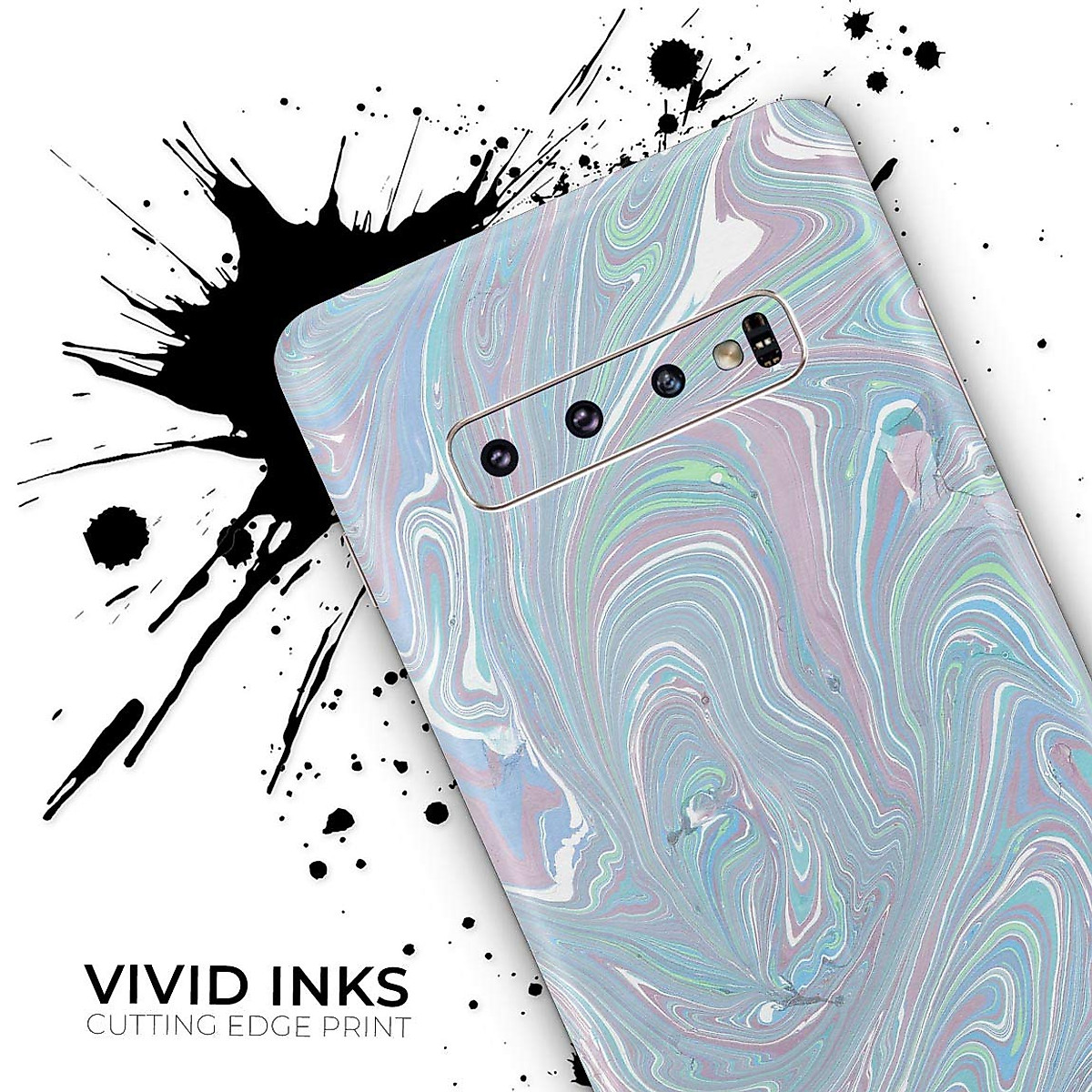 DesignSkinz Marbleized Swirling Color Passion Protective Vinyl Decal Wrap Skin Cover Compatible with The Samsung Galaxy S20 (Screen Trim & Back Glass Skin)