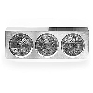 overstockedkitchen Flatware Organizers Stainless Steel Cylinder Flatware Silverware Utensil Holder Organizer Caddy (3 holes)