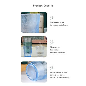 czmylzytt Set of 8 Acrylic Drinking Cups, 8 Oz Reusable Plastic Drinking Glasses, Juice Cups for Hot and Cold Drinks, BPA-Free, Drinking Cups Suitable for Party, Kitchen (Cups-Grey)