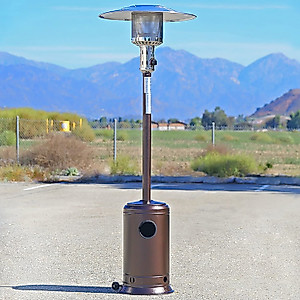 Heater Outdoor Heater Patio Heaters - Commercial Propane Outdoor Heater 48000 BTU Portable Space Heater, Tip-over Overheat Protection,For Courtyard Garage, Freestanding, Height Adjustable