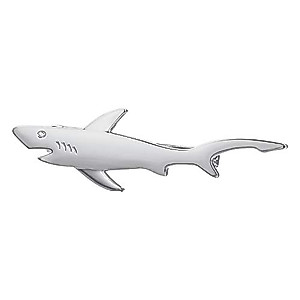 Yoursfs Silver Shark Tie Clip Bar for Men Cool Hero Tie Clip Wedding Gift