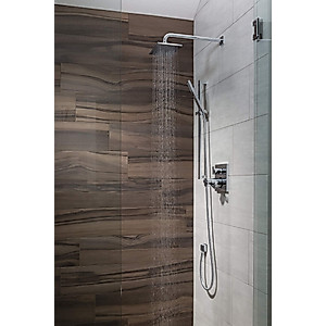 DELTA FAUCET T27T967-CZ Angular Modern TempAssure 17T Series Valve 6-Setting Integrated Shower Trim with Diverter, Champagne Bronze