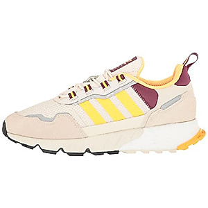 adidas Originals Women's ZX 1K Boost, Wonder White/Solar Gold/Victory Crimson, 9