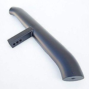 LEDIN 37" Lx3 Hx4 W Towing Hitch Step Bar 2" Receiver Black 4" Oval Curved Universal Truck Trailer Rear Bumper Guard