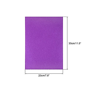 MECCANIXITY Glitter Cardstock Paper 7.8 Inch x 11.8 Inch, 20 Sheets Sparkly Paper Craft Cardstock for Thanksgiving Gift Box Wrapping Birthday Decor Scrapbook, Purple, 80gsm
