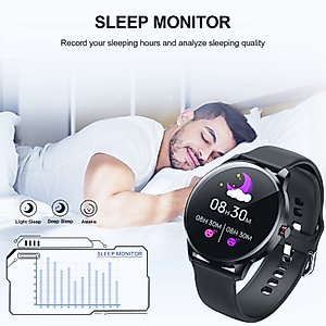 SKMEI Smart Watch Men, Smart Watch for Android iPhones with Pedometer, Waterproof Android Smart Watch with Heart Rate Blood Pressure Monitor Call Reminder Smartwatch for iOS Android