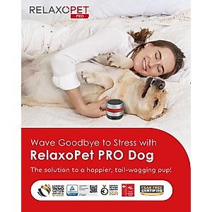 RelaxoPet Pro Dog Relaxation System - Calming for Dogs Relaxation Device with Noise Motion, LED Indicator, Pro Timer - Portable Sound Machine for Dogs for Thunderstorms, Fireworks, & Travelling