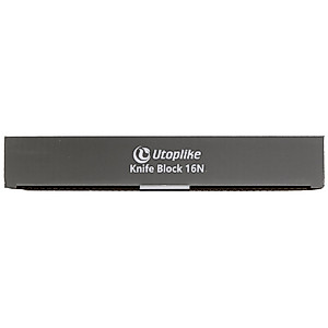 Utoplike In-drawer Knife Block Bamboo Kitchen Knife Drawer Organizer,Large handle Steak knife Holder without Knives, fit for 16 knives and 1 Sharpening Steel (16 Knife Organizer）