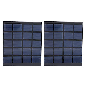 5V 500mA Solar Panel Cell Power Module with 2pcs,High Conversion Efficiency, Snow Proof and Wind Proof for Solar Lawn Lights, Solar Cell Phone Charger