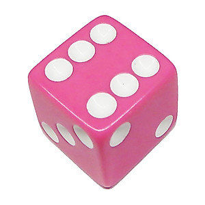 Hobby Monsters 10 Piece Pink 16mm Game Dice with White Pips