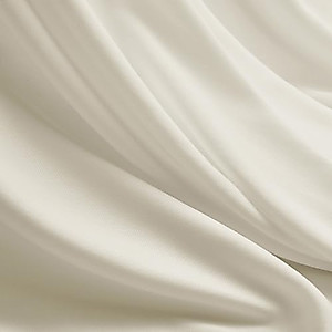 5ft x 10ft Dual Layer Ivory Tulle Backdrop Curtain Panels with Light, 1 Panel 5 x 10 ft Photo Background Drapes for Wedding Baby Shower Party Engagement Bridal Shower Photography