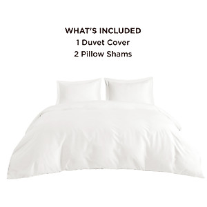 Bedsure King Duvet Cover Ivory White - Moisture Wicking and Silky Eucalyptus Lyocell Cotton Hybrid Comforter Cover Set for Hot Sleeper - Buttery Soft and Breathable Cooling Bedding,Full Size
