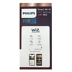 Philips Soft White A19 LED 60W Equivalent Dimmable WiZ Connected Smart Light Bulb 4 Pack
