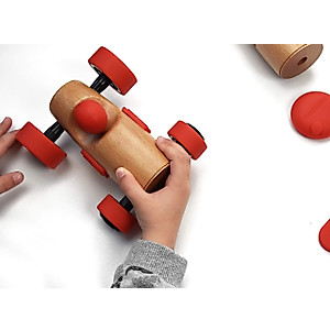 SWOODZ Wooden Toy Vehicles Play Set, Take Apart Car, Plane and Rocket Kit, Assembly Wooden Toys, STEM Learning Gifts for 3 4 5 6 Year Olds, Kids, Toddlers, Boys, Girls, Children