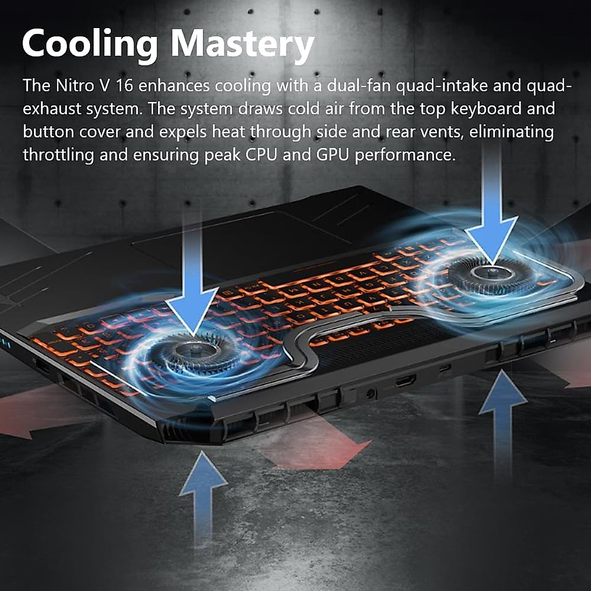 acer Nitro V 16 Gaming Laptop, 16" WUXGA 165Hz Display, AMD Ryzen 7-8845HS, 16GB RAM DDR5, 1TB SSD, GeForce RTX 4060,Wi-Fi 6E, Backlit Keyboard, Win 11 Pro & Microsoft Office Lifetime License