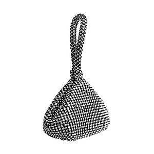 New Groupcow Women's Evening Bags Glitter Rhinestone Triangle Purse Party Prom Wedding Purse