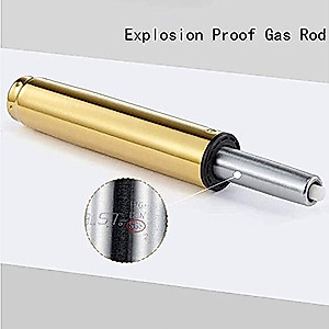 Fengflaw Rolling Stool Swivel Salon Beauty Chair Adjustment Hairdresser Round Leather Cushion with Wheels And Gold Stainless Steel Base for Spa Work Office Massage Manicure Tattoo Task Chair,Blue