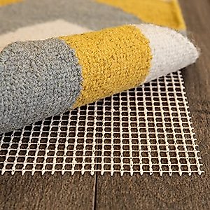 Grip-It Ultra Stop Natural Rubber Non-Slip Indoor Rug Pad on Hardwood Floors 3X5 ft
