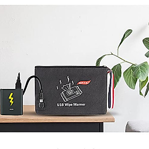 USB Baby Wipe Warmer, Razzil 5V Portable USB Baby Infant Wet Wipes Warmer Bag for Travel and On The Go