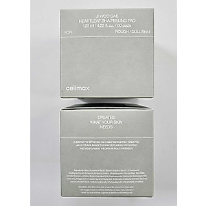 celimax Ji.Woo.Gae Heartleaf BHA Peeling Pad | with Heartleaf Extract, Exfoliating Toner Pads, Facial Peels, Hydrating, for Troubled Skin & Breakouts (60 Pads)