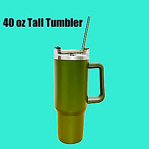 Wobye 4 Pack Colorful Stainless Steel Straws with Silicone Tips & Cleaning Brush, 14'' Extra Long 0.32'' Wide Reusable Metal Straws for 1 Gallon/128 75oz Large Water Bottle 64oz Tumbler, Wine Bottle