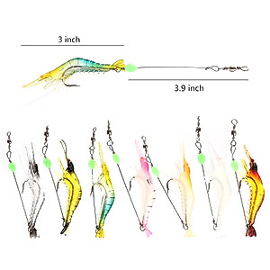 Taigek Fishing Lures Bass Kit Soft Plastic 14PCS Fishing Jigs Freshwater Fishing Lures Saltwater Jig Heads for Bass Fishing
