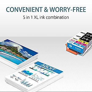 902XL Ink Cartridges for HP Printers OfficeJet 6978 6968 6958 6960 6970 6962, Replacement for HP 902 Ink Cartridges (5-Pack)