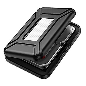 ORICO Hard Drive Case 3.5 inch HDD Storage Carrying Case Anti-Static and Shockproof External Hard Drive Portable Case for WD,Seagate,Toshiba-PHXBK