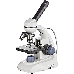 AmScope M170C-SP14-WM 40X-1000X LED Solid-Metal Portable Compound Microscope with Slide Preparation + Book