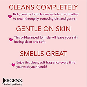 Jergens Extra Moisturizing Hand Soap, Liquid Soap Refill with Jergens Cherry Almond Scent, Hand Wash For Dry Hands, 8.3oz, Pack of 3
