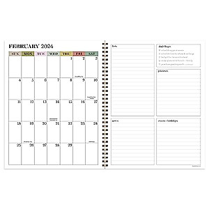 TF PUBLISHING 2024 Wild Sage Large Weekly Monthly Planner | Monthly Life Planner for Women with 2 Page Spreads | 12 Month Calendar and Planning Prompts | Planner for School or Work | 9"x11"