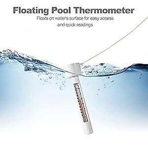 Kingsource Floating Swimming Pool Thermometer,Water Thermometer for Pool,Easy Read Swimming Pool Thermometer Outdoor & Indoor Swimming Pools Spas Hot Tubs