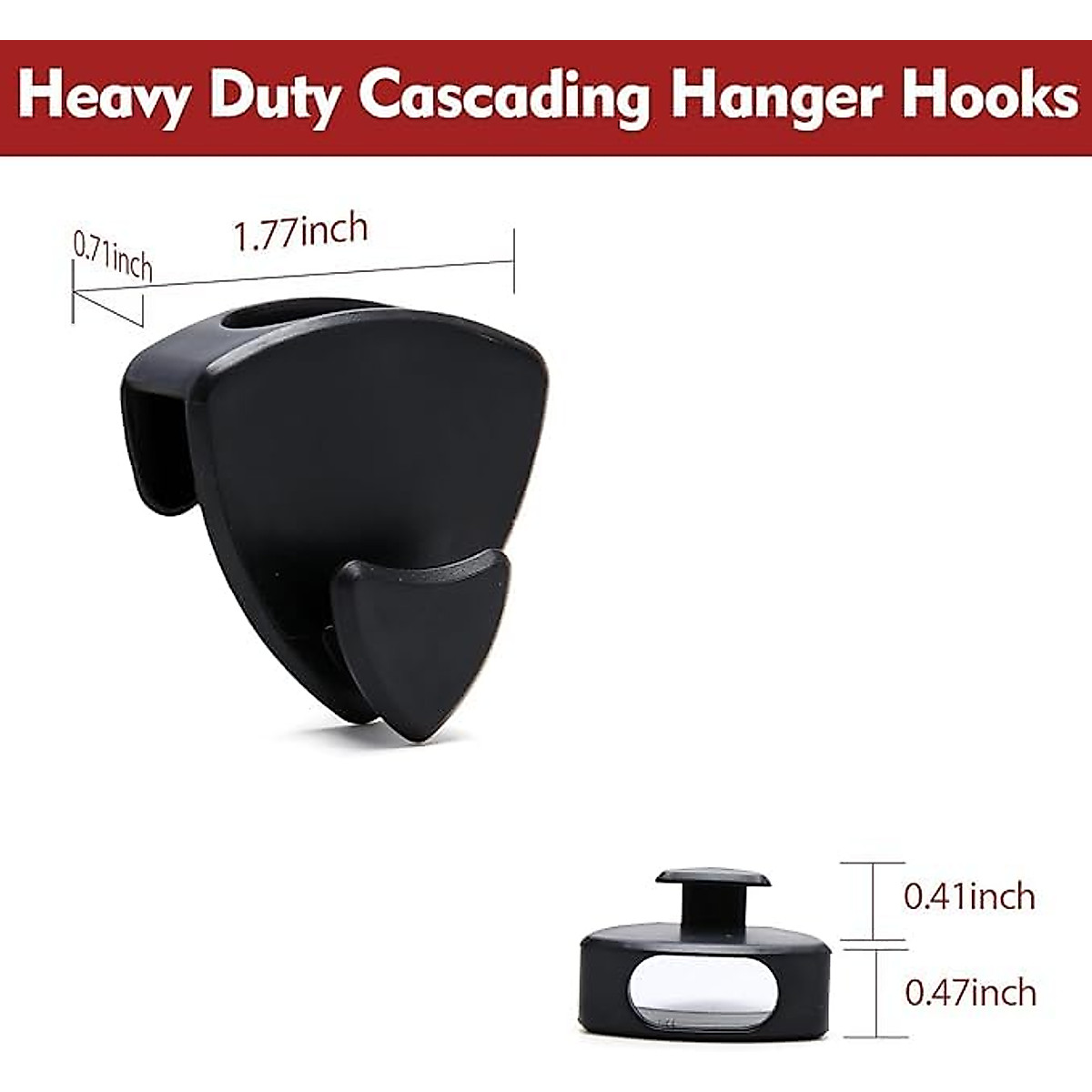 Generic Hanger Extender Hooks - Hangers Space Saving -Space Hooks Hangers as seen on tv (Black, 100 Pack)