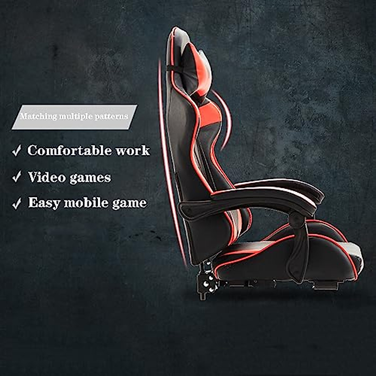 Office Chair Ergonomic Desk Chair,Lumbar Support, Height Adjustable Office Desk Chair, Executive Swivel Computer Chair with Padded Seat Cushion for Home/Office(Color:White A)