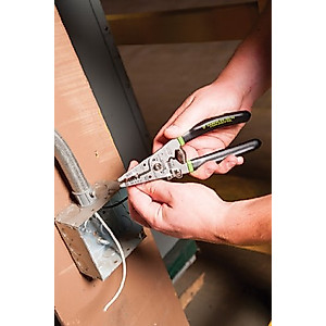 Greenlee 1955-SS Stainless Steel Wire Stripper for 10-18 AWG Solid and 12-20 AWG Stranded, Heavy-Duty Stripper, Cutter, and Crimper Tool