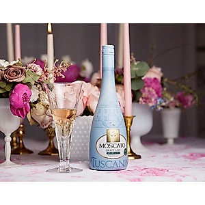 Tuscanini Sparkling Moscato Grape Juice, 25.3oz (2 Pack) | Non Alcoholic Italian Moscato | Elegant Champagne Bottle | Imported from Italy | Great for Cocktails | Kosher