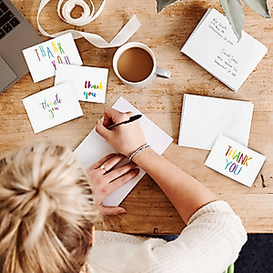 Juvale 48 Pack Thank You Note Cards with Envelopes for Kids Birthday, Baby Shower, Blank Inside (4x6 In)