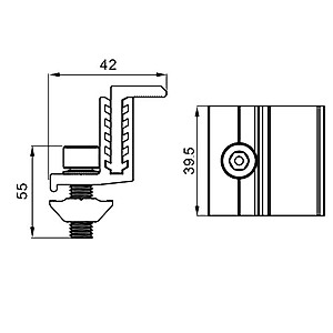 Solar Panel Clamps Solar Panel Mounting Rails for Solar Panel PV Mounting Hardware Solar Panel Accessories(6 Pack)