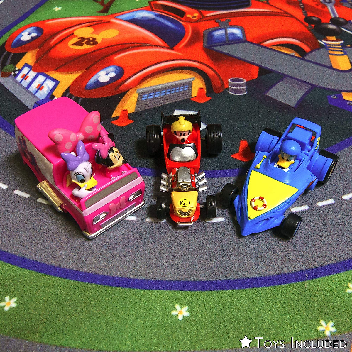 Gertmenian Disney Rug Boys Girls Childrens Bedroom Decor Kids Home Room Toys Bedding Games Area Carpet, 3x5 Small, Mickey Mouse Play Mat