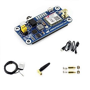 Waveshare GSM/GPRS/GNSS/Bluetooth HAT for Raspberry Pi 2B/3B/3B+/Zero/Zero W Based on SIM868 Support SMS Data Transfer ect.