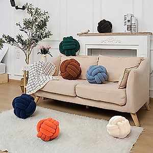 ZAKUN Know Pillow Balls, Round Ball Pillows Decorative Throw Pillows, Soft Plush Knotted Pillows Home Decoration for Sofa Bed Couch Handmade Knotted Ball Throw Pillow Cushion