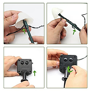 PChero Solar Mushroom Lights Outdoor Waterproof, 12 LED 8 Lighting Modes Mini Mushroom Fairy String Lights for Garden Yard Landscape Patio Lawn Pathway Wedding Party Christmas Decor (Warm White)