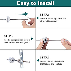 FullMayPro Lavatory Pop-Up Center Piece Assembly,Pop-Up Drain Repair Kit,Fits Most Popular Brands,Replacement Bathroom Sink Pivot Rod,15MM Ball, Chrome（2PCS）