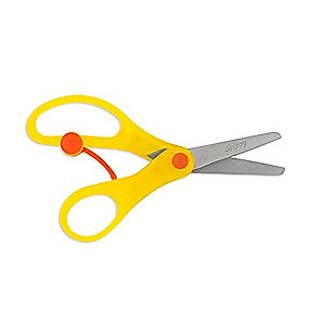 Hygloss-Armada Art Snippy Spring-Action Scissors - Spring Back Open as You Cut - Stainless Steel, Blunt Tip Blades - Easy Cutting for Children - Kids’ Arts & Crafts - 5 Inches - Yellow - 3 Pairs