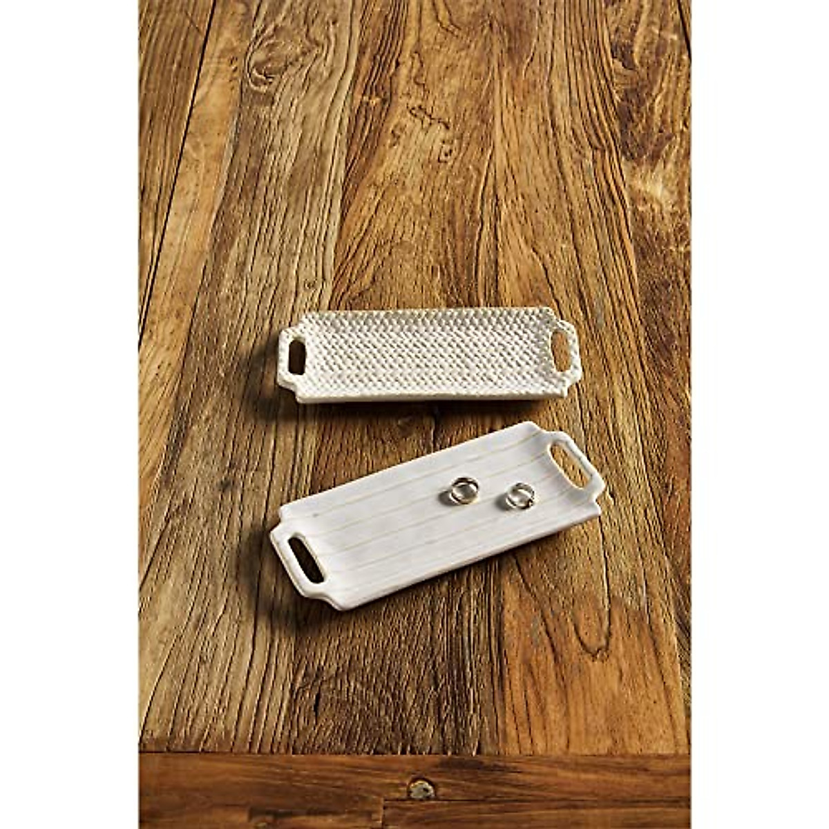 Mud Pie Small Everything Tray, Basket, 4"H x 9"