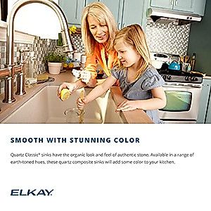 Elkay Quartz Classic ELGDLB3322WH0 Equal Double Bowl Drop-in Sink with Aqua Divide, White