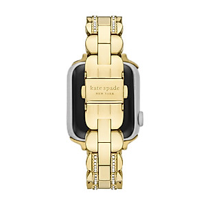 Kate Spade New York women's gold-tone pavé stainless steel bracelet band for apple watch®, 38/40/41mm