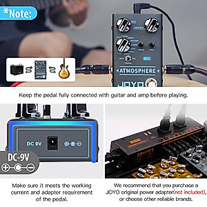 JOYO Reverb Pedal 9 Digital Reverb Types with Modulation and Trail Function for Electric Guitar Effect (Atmosphere R-14)