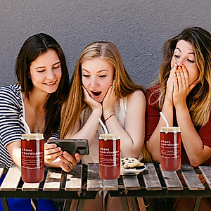 6 Pieces Chaos Coordinator Gifts For Women- 16oz Chaos Coordinator Glass Cup With Lid And Straw Drinking Glasses Tumbler Gifts Thank You Gift for Coworker, Teacher, Boss ，Teacher Best Friend