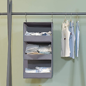 GRANNY SAYS Bundle of 3-Pack Rectangle Storage Bins & 1-Pack Hanging Closet Organizer